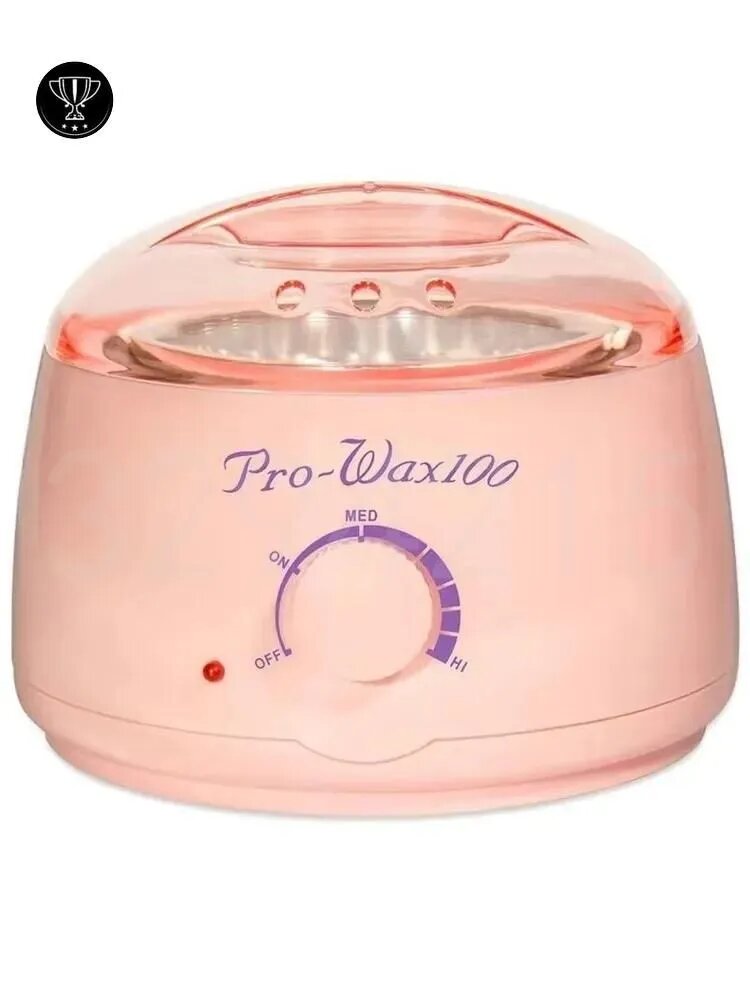GM Воскоплав баночный для депиляции Pro Wax 100, восковое удаления волос на лице и теле, с терморегулятором, чаша 400 мл