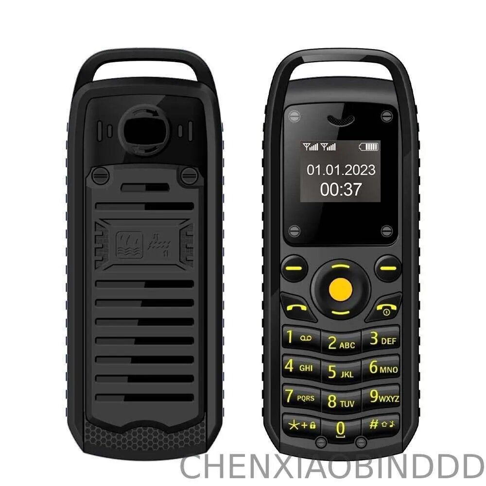 Мобильный телефон B25, черный, 68x28x12 мм, 24г, 380 мАч аккумулятор, встроенная рация