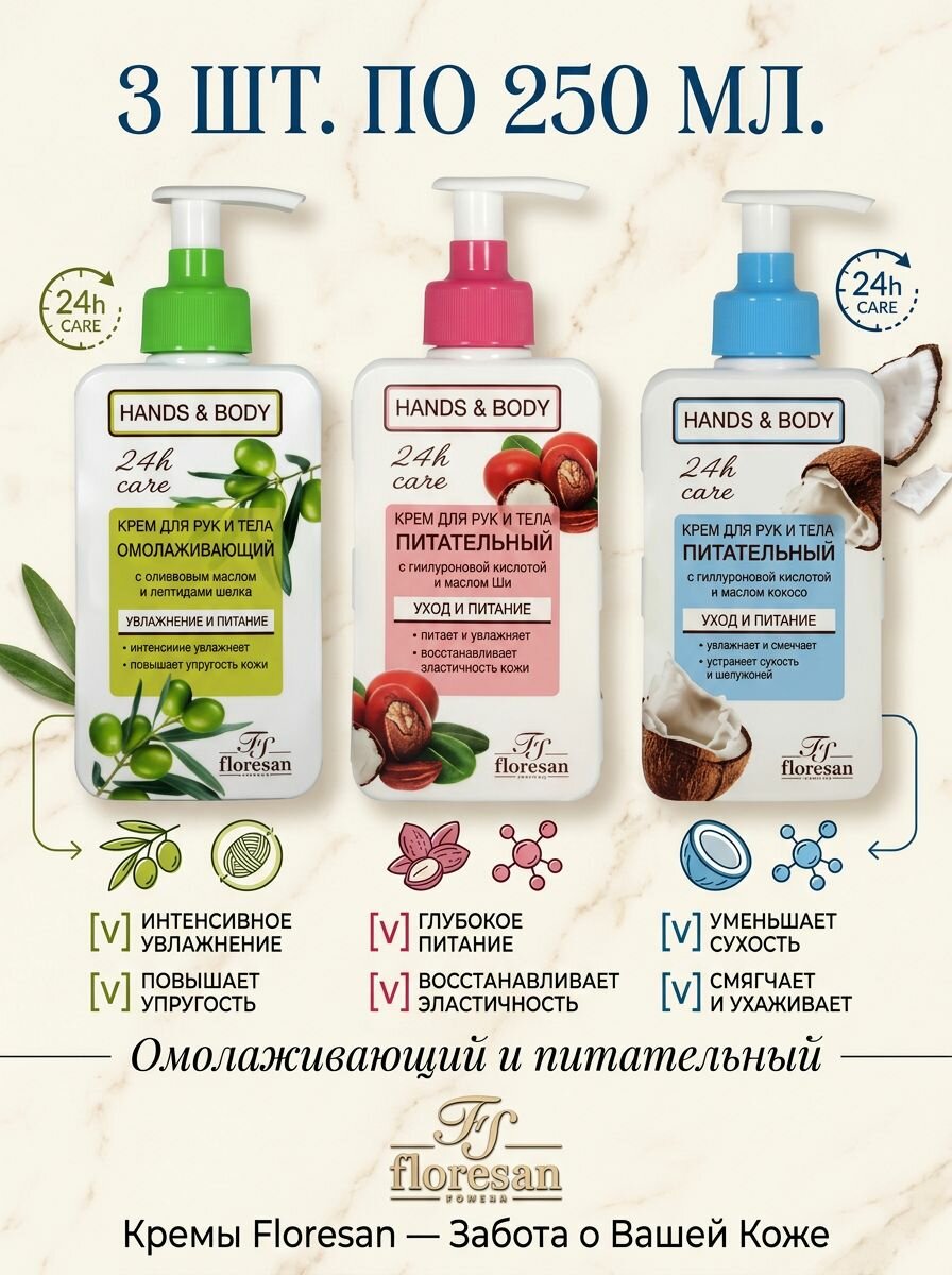 Крем для рук и тела 3 шт.