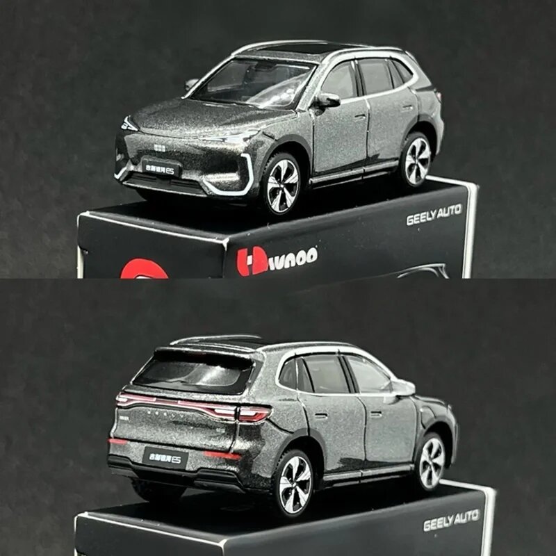 Bburago Geely E5 EX5, серый, 1:64