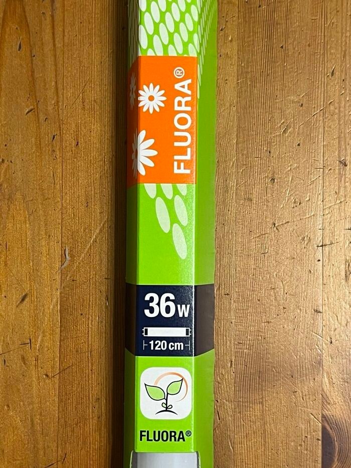 Лампа люминесцентная L36W/77 FLUORA, длина 1200 mm, цоколь G13, T8, OSRAM, для растений и аквариума, 1 штука