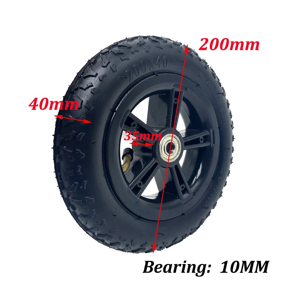 Пневматическое колесо 200x40 для скутера 8 дюймов Черный, wheel