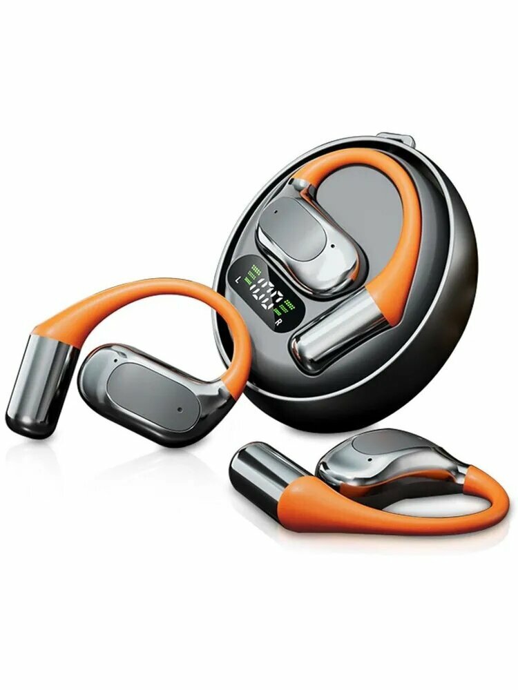 Наушники беспроводные с микрофоном, Bluetooth, USB Type-C, темно-серый
