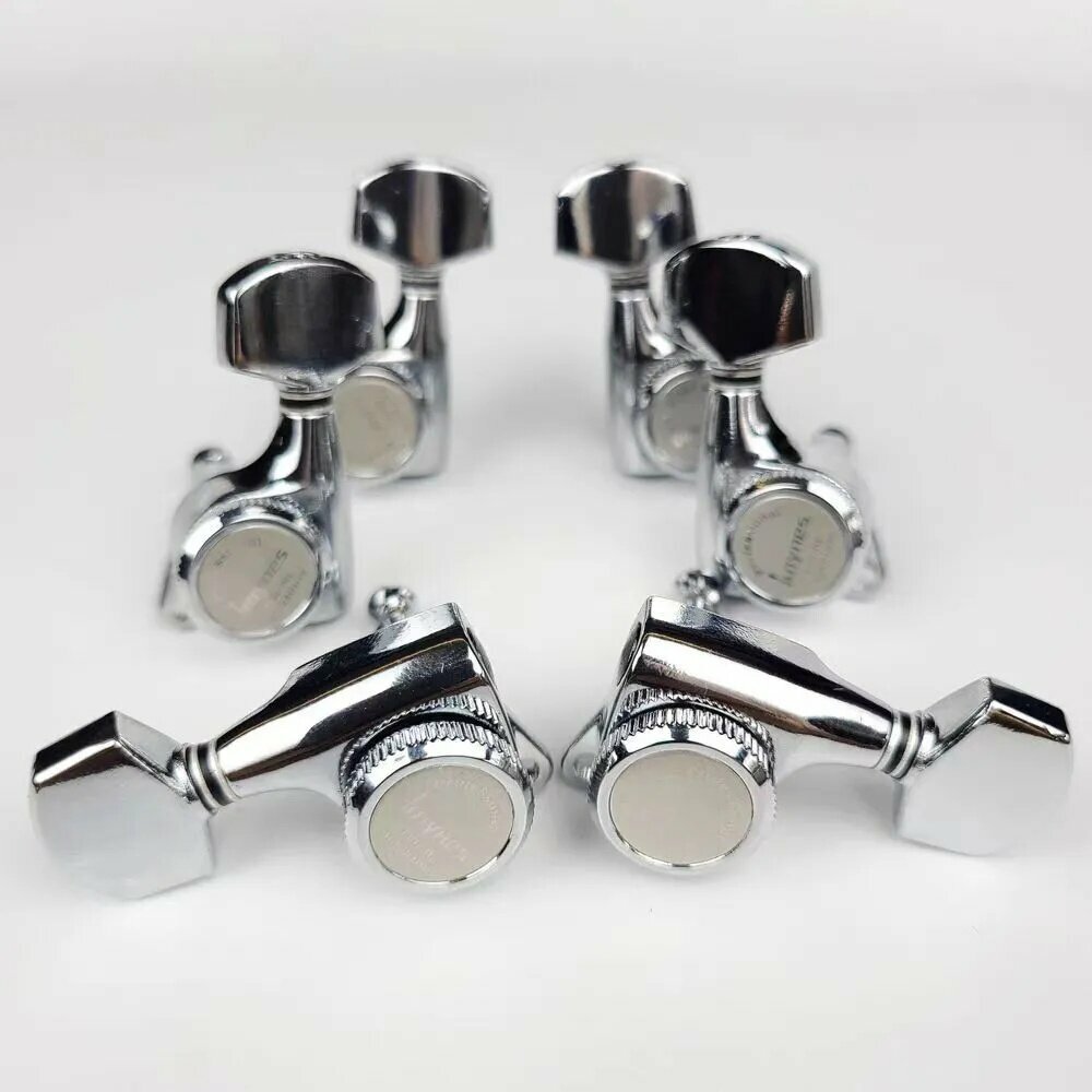 Locking Машинки LP/SG (3L+3R, Серебро) Набор Vintage Deluxe, Колковая механика для LP SGS Колки для электрогитары Серебро