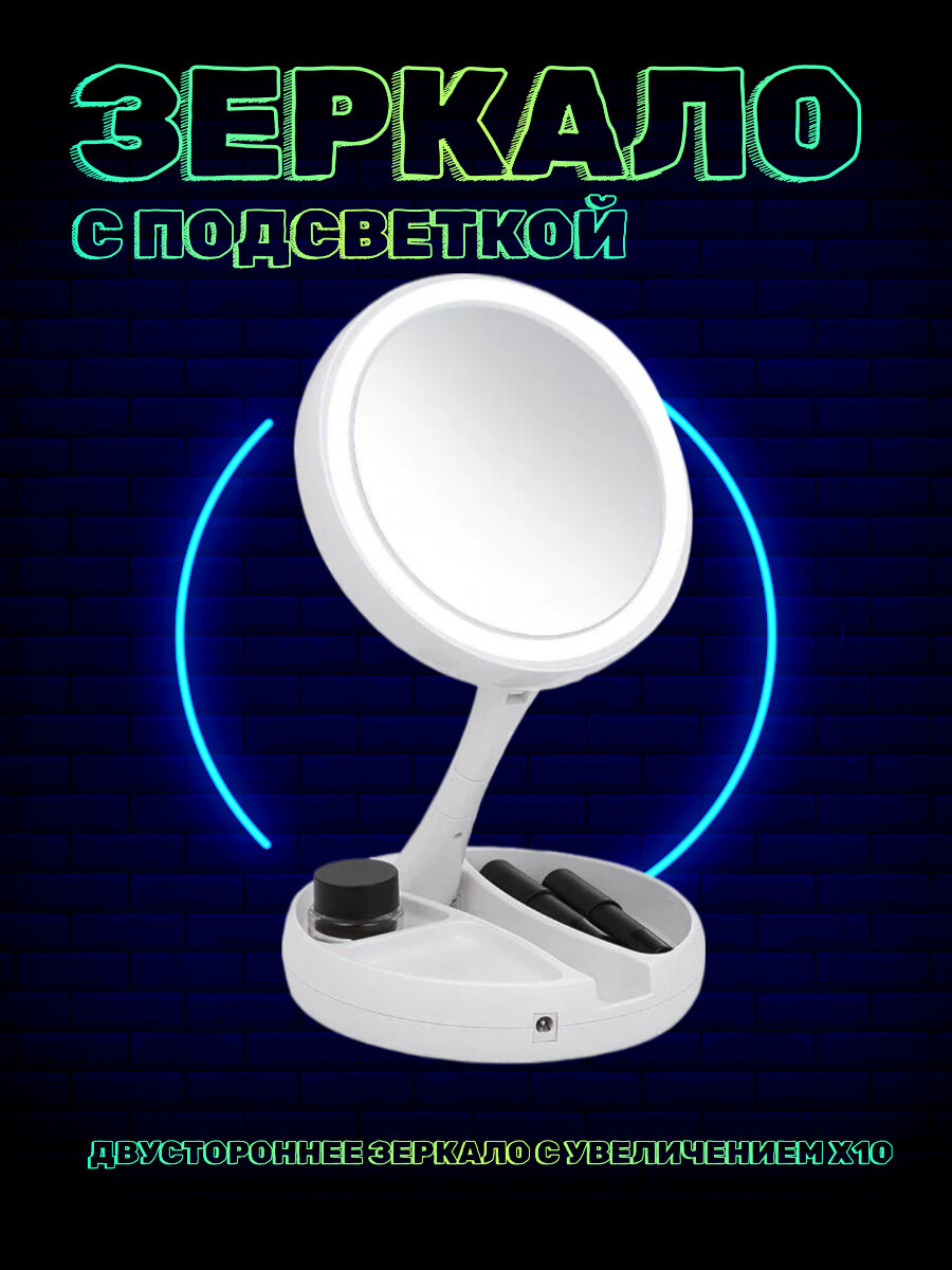 Зеркало с подсветкой двустороннее