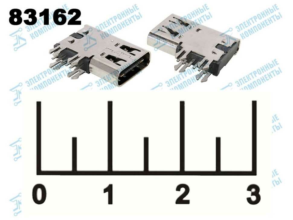 Разъем питания Type C гнездо на плату угол (24PF-039)