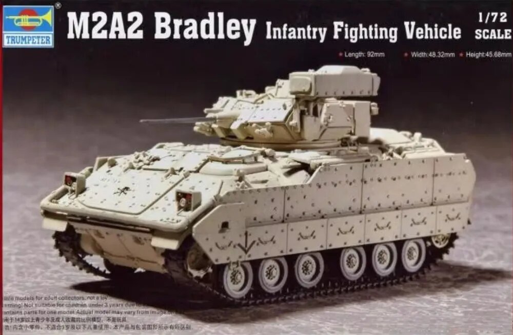 Trumpeter 1/72 M2A2 Bradley Infantry Fighting Vehicle сборная модель танка