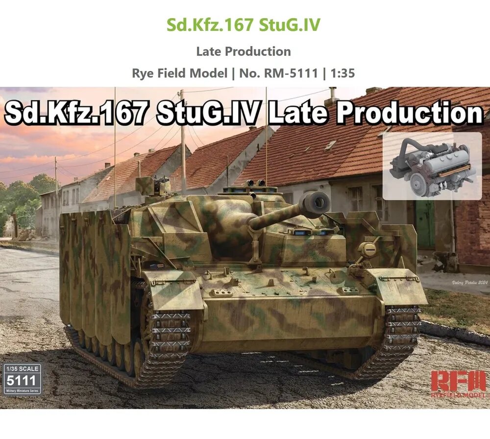 Rye Field RFM 5111 1/35 Sd. Kfz.167 StuG.lV позднего производства сборная модель танка