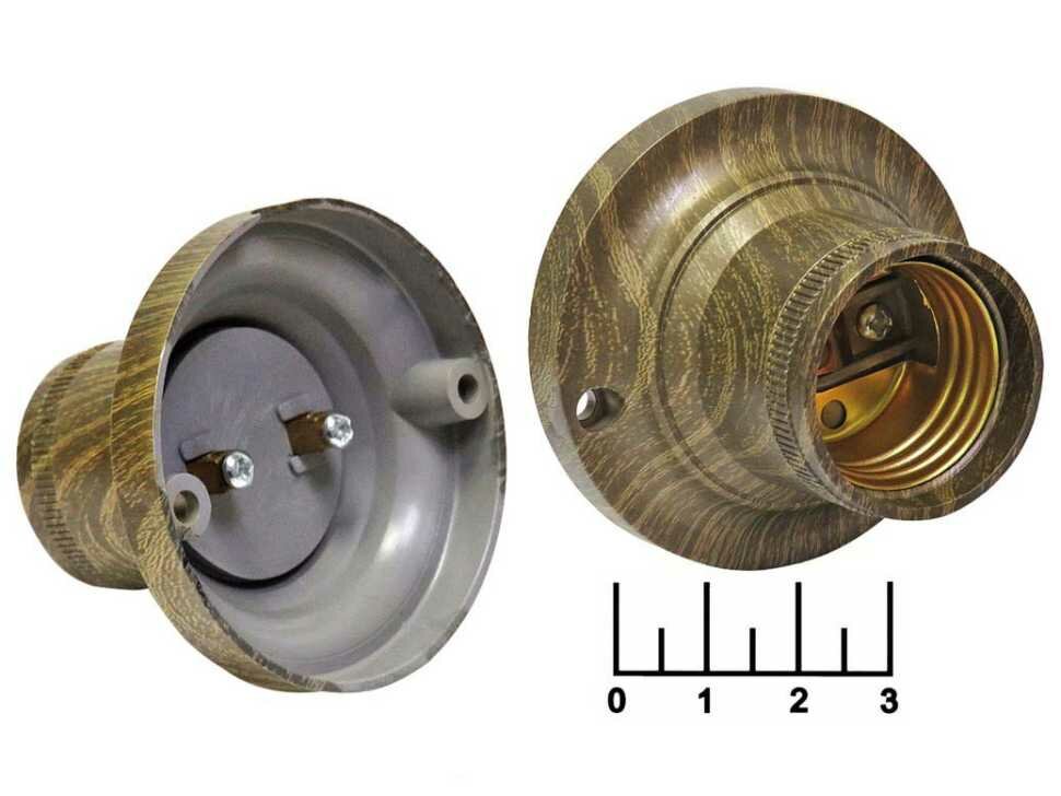 Патрон для лампы E27 настенный прямой бронза Ecola (AB7STOEAY)