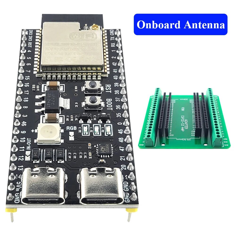 ESP32-S3 плата разработки с адаптерами 1pc, N16R8 Onboard KIT B
