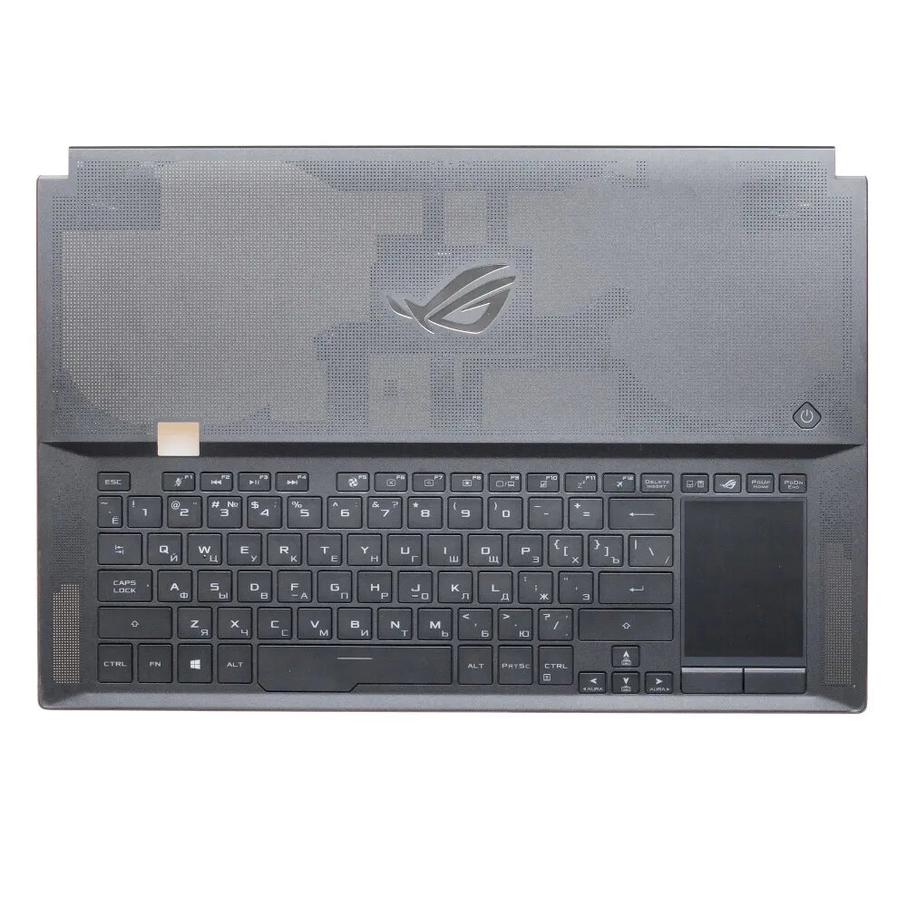 Клавиатура с RGB подсветкой в сборе с верхней панелью для ноутбука Asus ROG Zephyrus S GX701GX / GX701GV / GX701GW - черная, топкейс