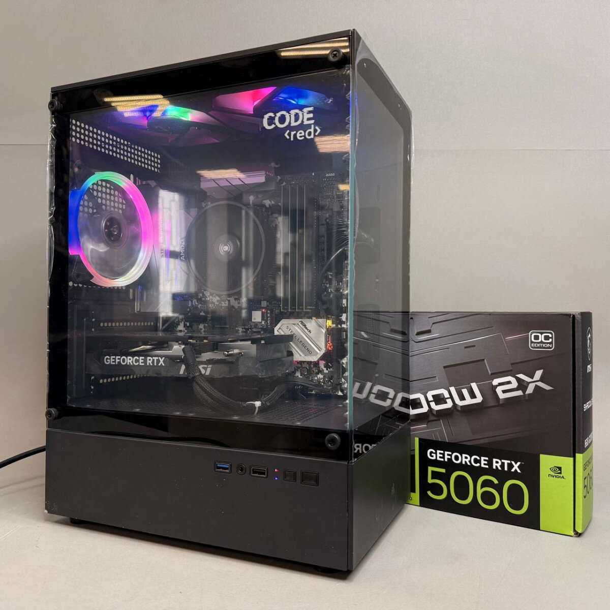 Игровой ПК Ryzen 5 5500 / 32Gb / SSD 512Gb m.2 / 1Tb HDD / 8Gb RTX 5060