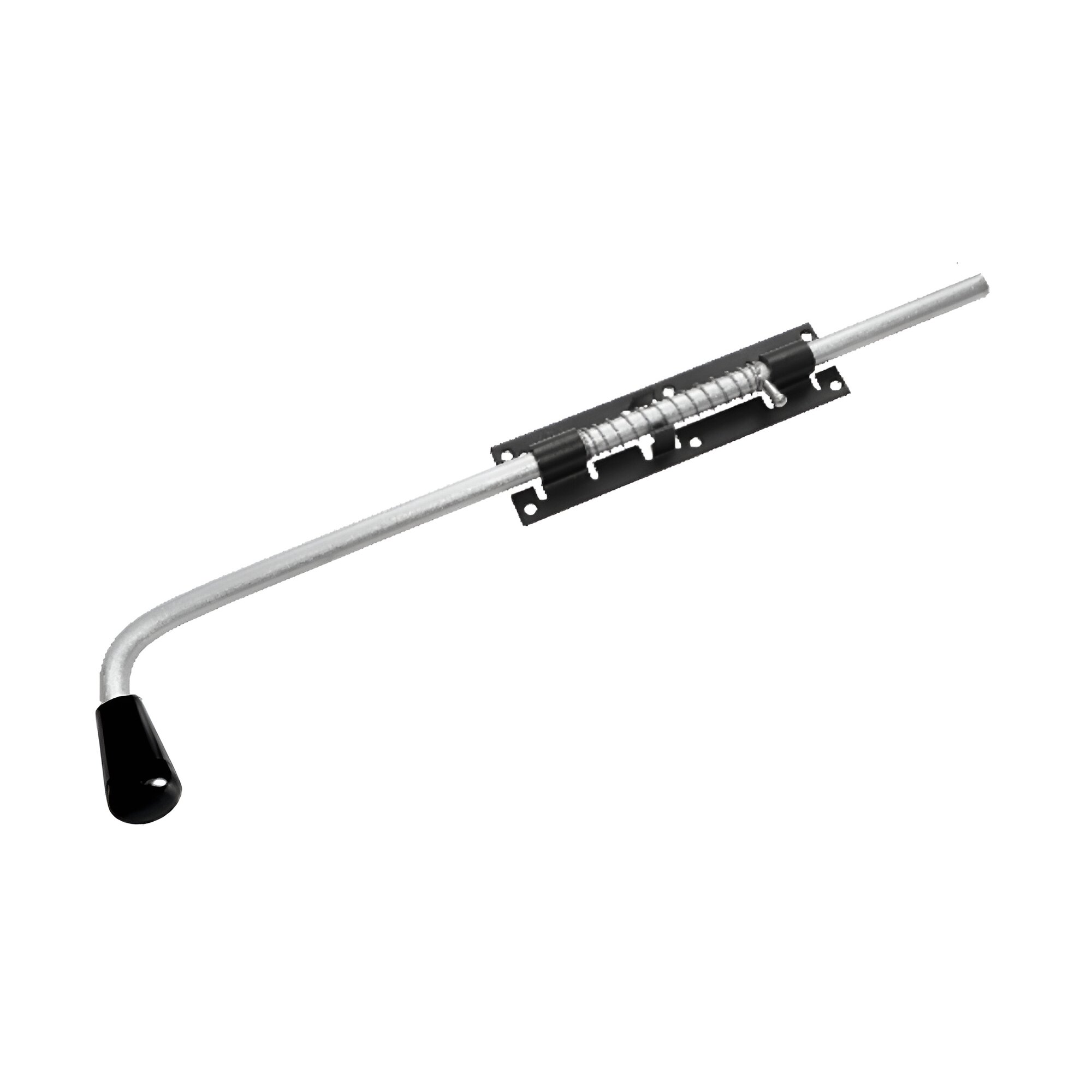 Засов с пружиной "Домарт" ЗСП-600 модель 2, 600 х 53 мм, цвет: черный