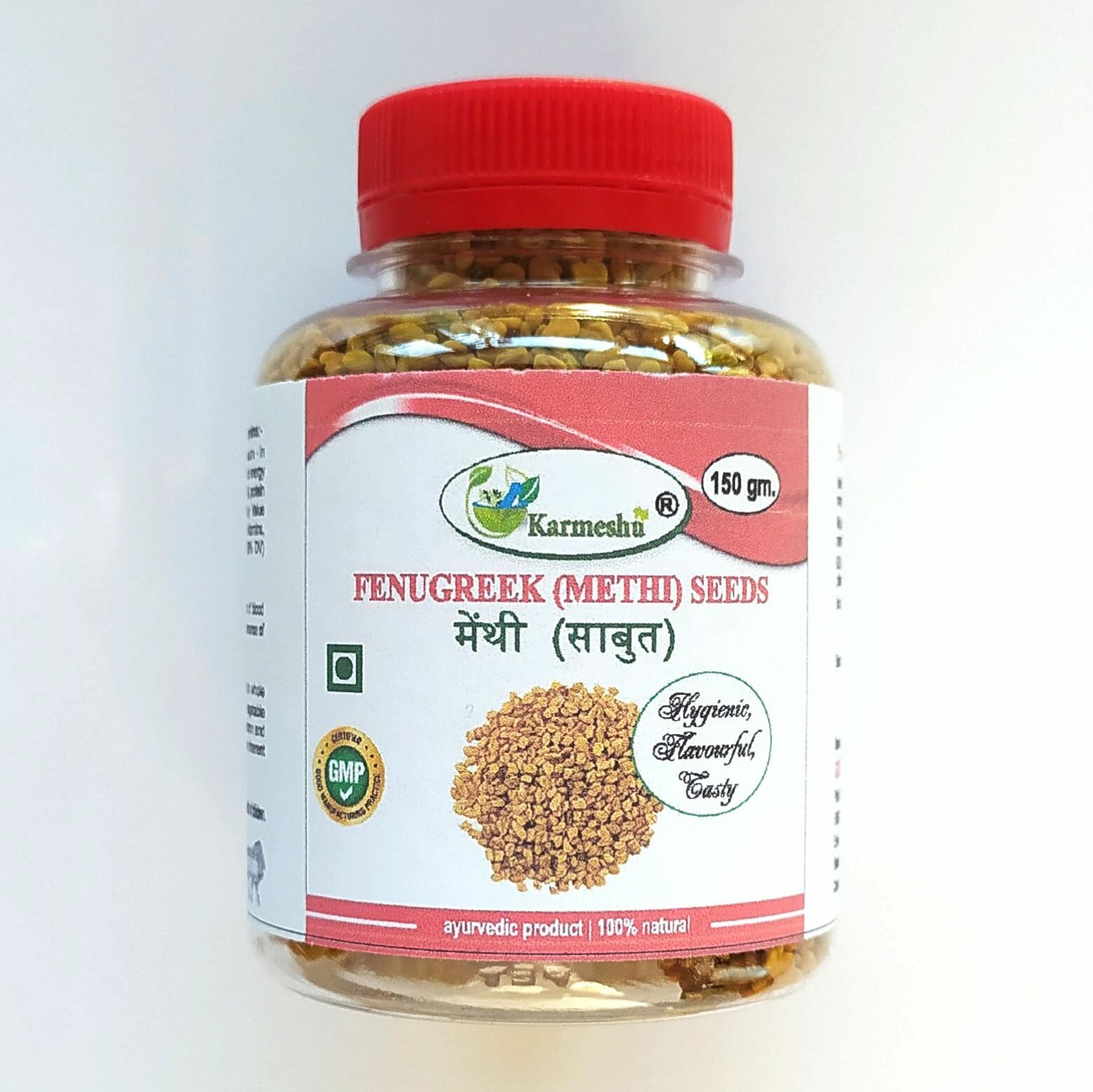 Пажитник/метхи/шамбала целый Кармешу ( Methi/Fenugreek seeds Karmeshu ) 150 гр банка