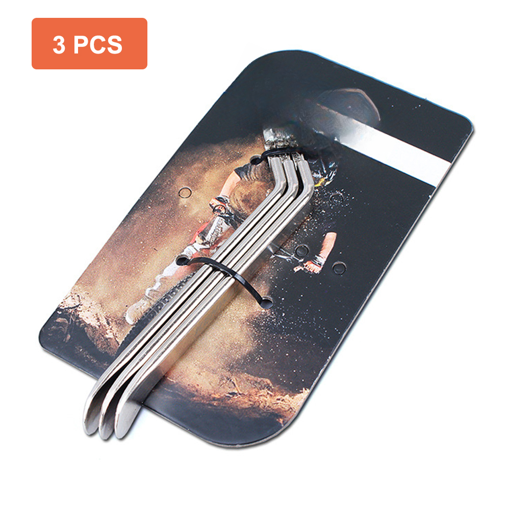 Клюшка для велосипедной шины Bicycle Lever, Steel: Silver / Nylon: Orange, 3 pcs