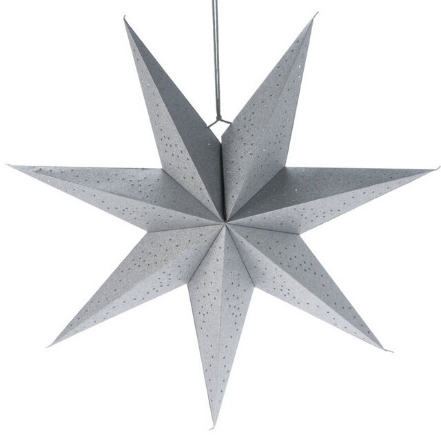 Подвесная звезда из бумаги Инес 60 см серебристая, Koopman, A64103410