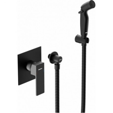 Монтируемый в стену смеситель с гигиеническим душем Damixa Gala 537510300 черный