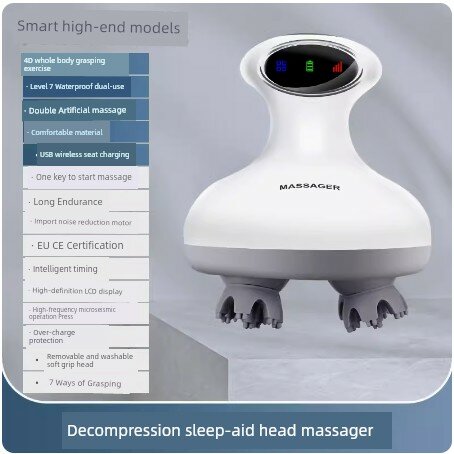 Массажер для головы, меридианы головы, кожи головы и головы, бытовой артефакт царапин головы, электрический массажер