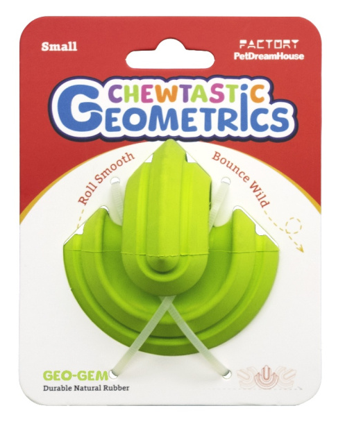 Игрушка для собак PetDreamHouse / ПетДримХаус Chewtastic Geometrics Geo-Gem, интерактивная из натурального каучука / зоотовары для животных