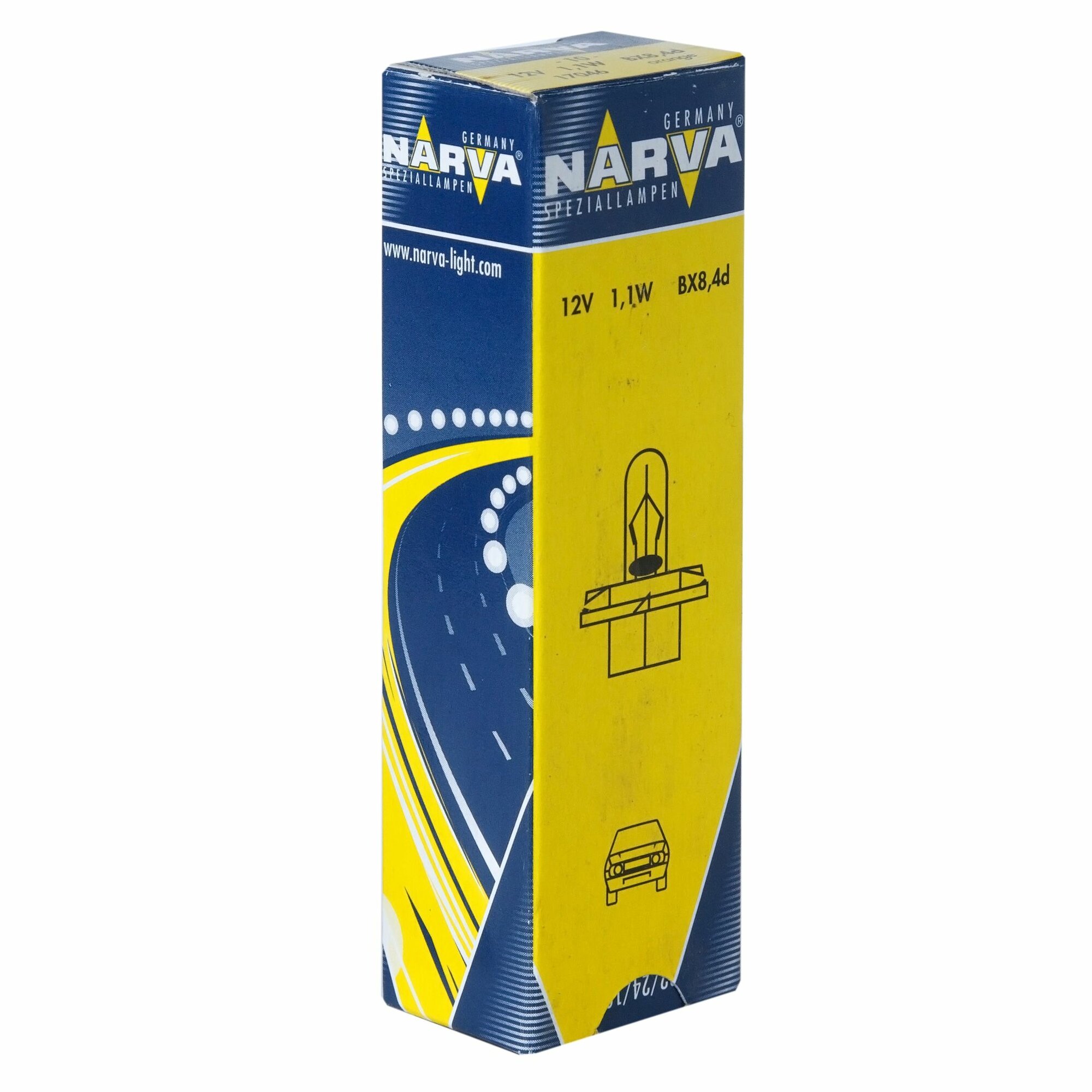 Автолампа BAX 1.1W (BX8.4d) 12V, 10 шт
