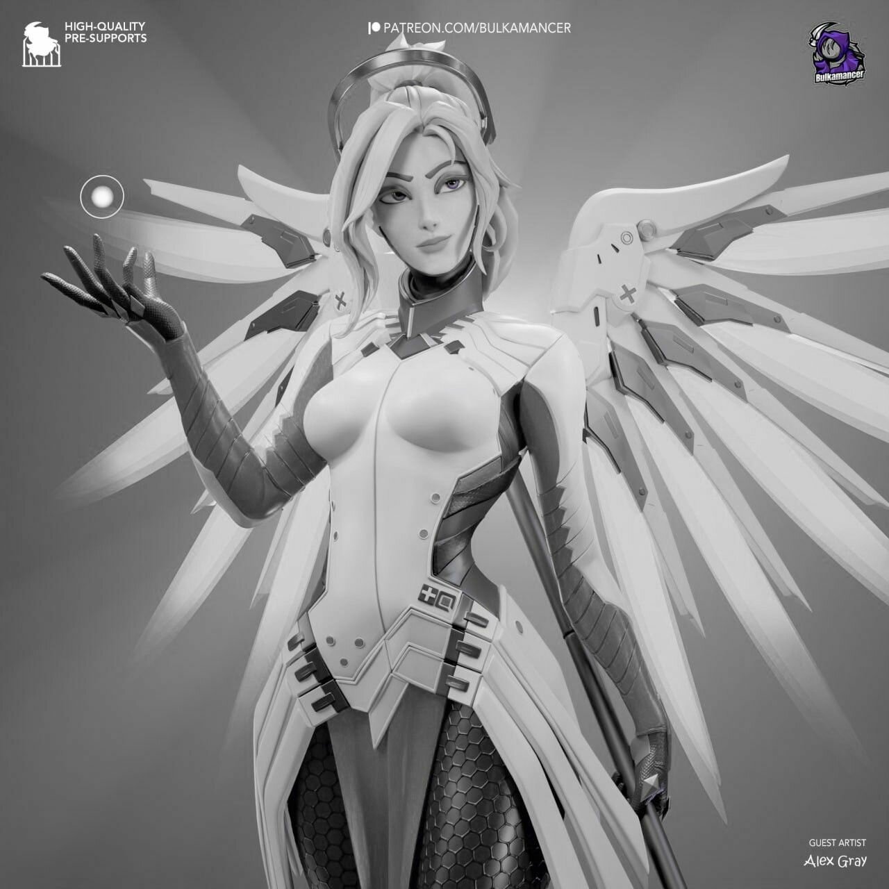 Фигурка для покраски Overwatch Mercy 240 мм