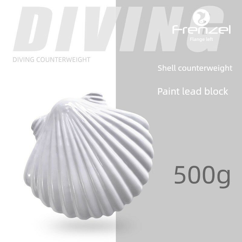 Белый ракушечный свинцовый груз для подводных активностей, 500 г грузовой пояс для свободного погружения и сноркелинга