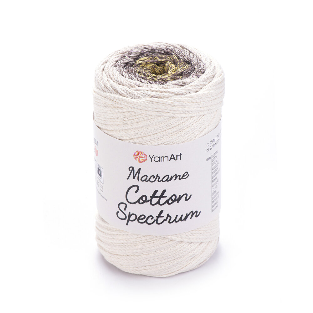 Пряжа для вязания YarnArt - Macrame Cotton Spectrum 1301 молочный коричневый 250 гр/225 м 80% хлопок, 20% полиэстер