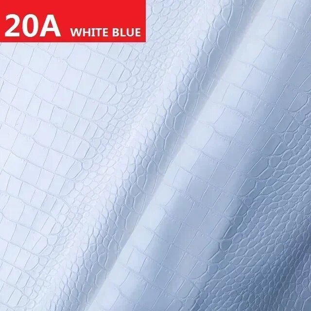 Искусственная кожа белого цвета white blue 150x138 см