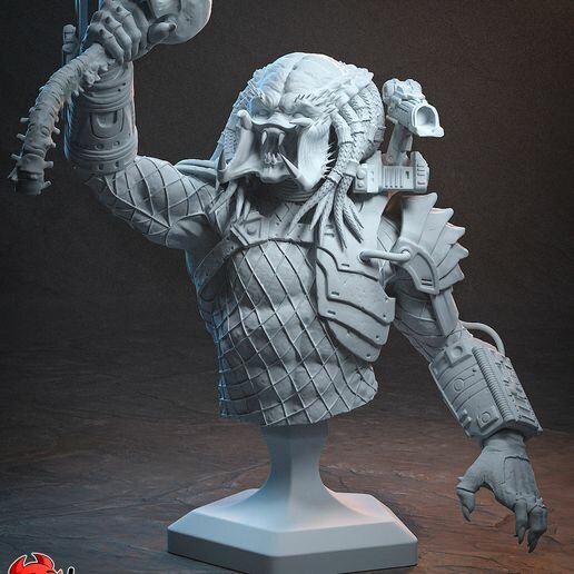 Сборная модель Bust of Predator (Predator), бюст, 148мм для покраски