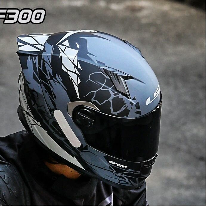 LS2 HELMETS Мотошлем, цвет: черно-серый, размер: M
