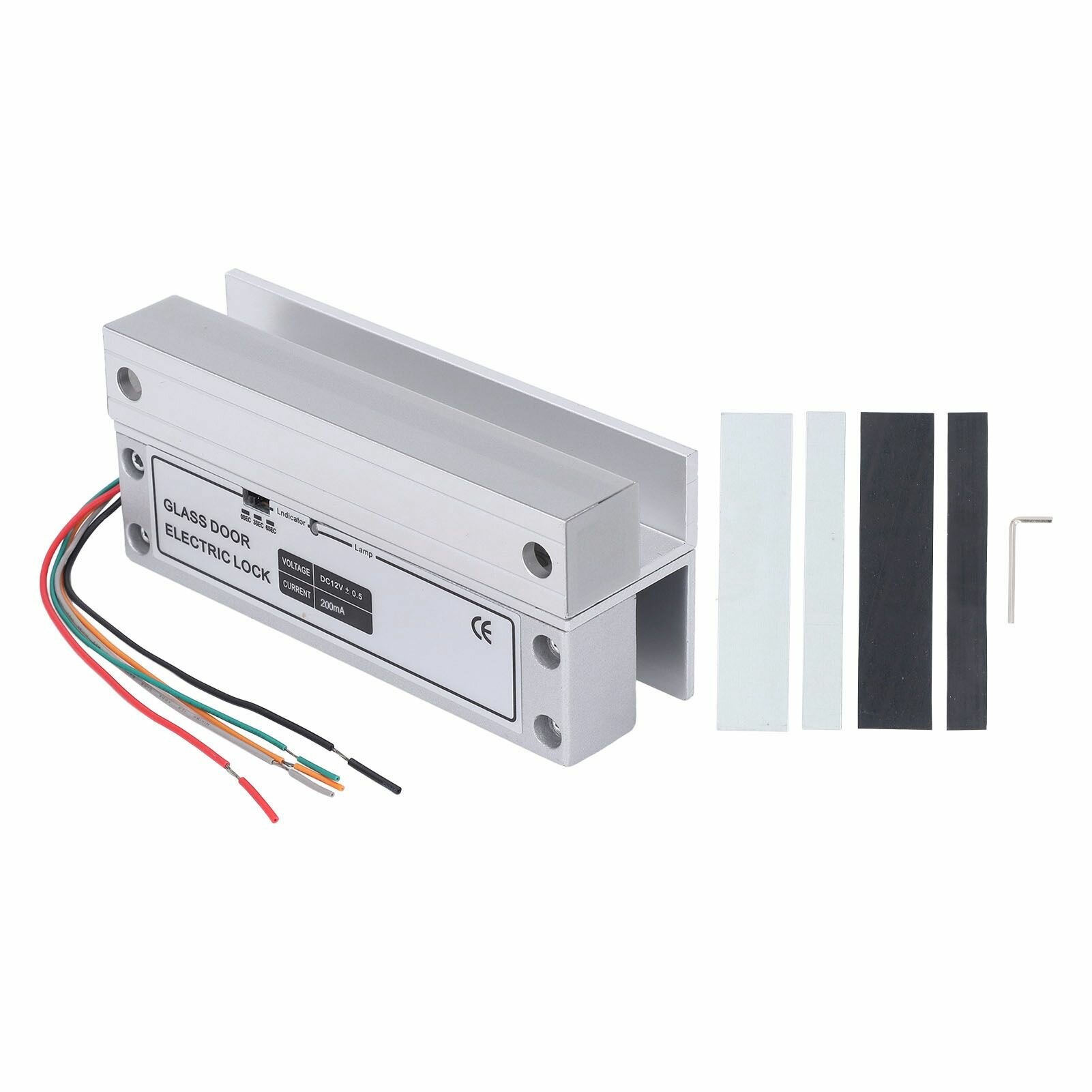 Электрический замок с болтом 12V DC стеклянный замок с обратной связью, системой аварийного контроля доступа для дверей без рамы с правой стороны