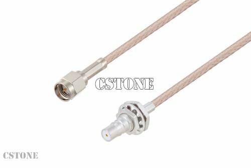 QMA гнездовой переборочный к SMA штыревой кабель используя RG316-DS коаксиальный