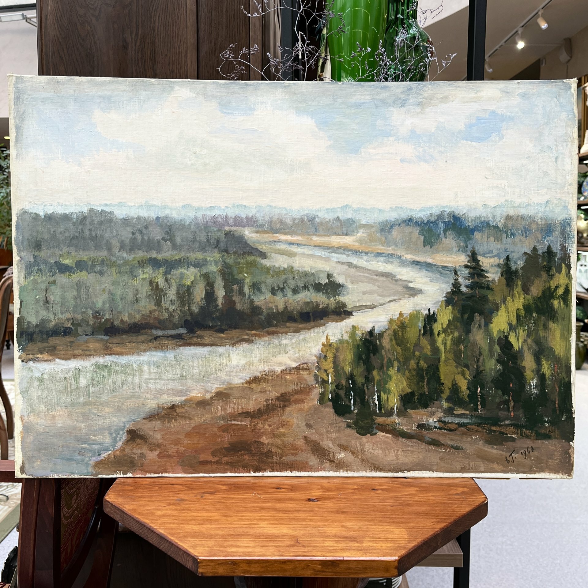 Картина "Речной пейзаж" (условное название), автор Гребенщиков Е. Ц