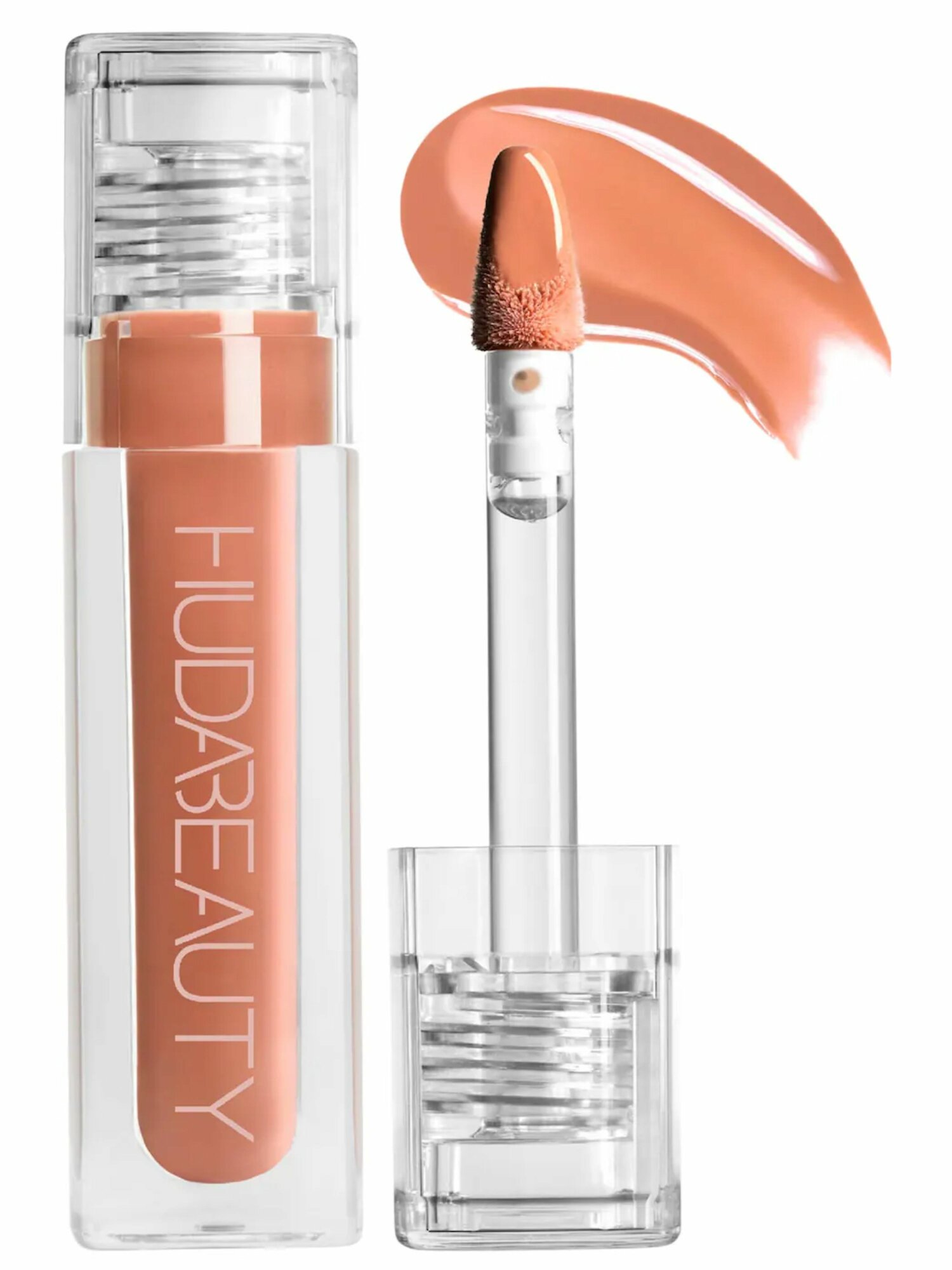 HUDA BEAUTY Блеск для губ Faux Filler Shiny Non-Sticky Lip Gloss (Honey)