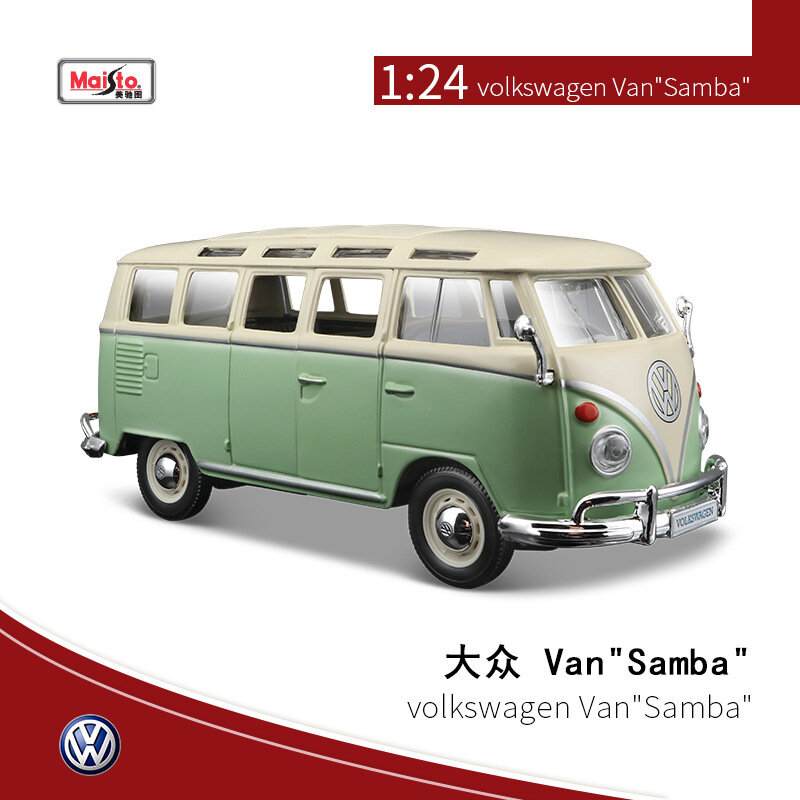 Maisto Рисунок 1: 2524 Volkswagen автобус, модель автомобиля из сплава, металлическая модель автомобиля, коллекция украшений, подарок для мальчика