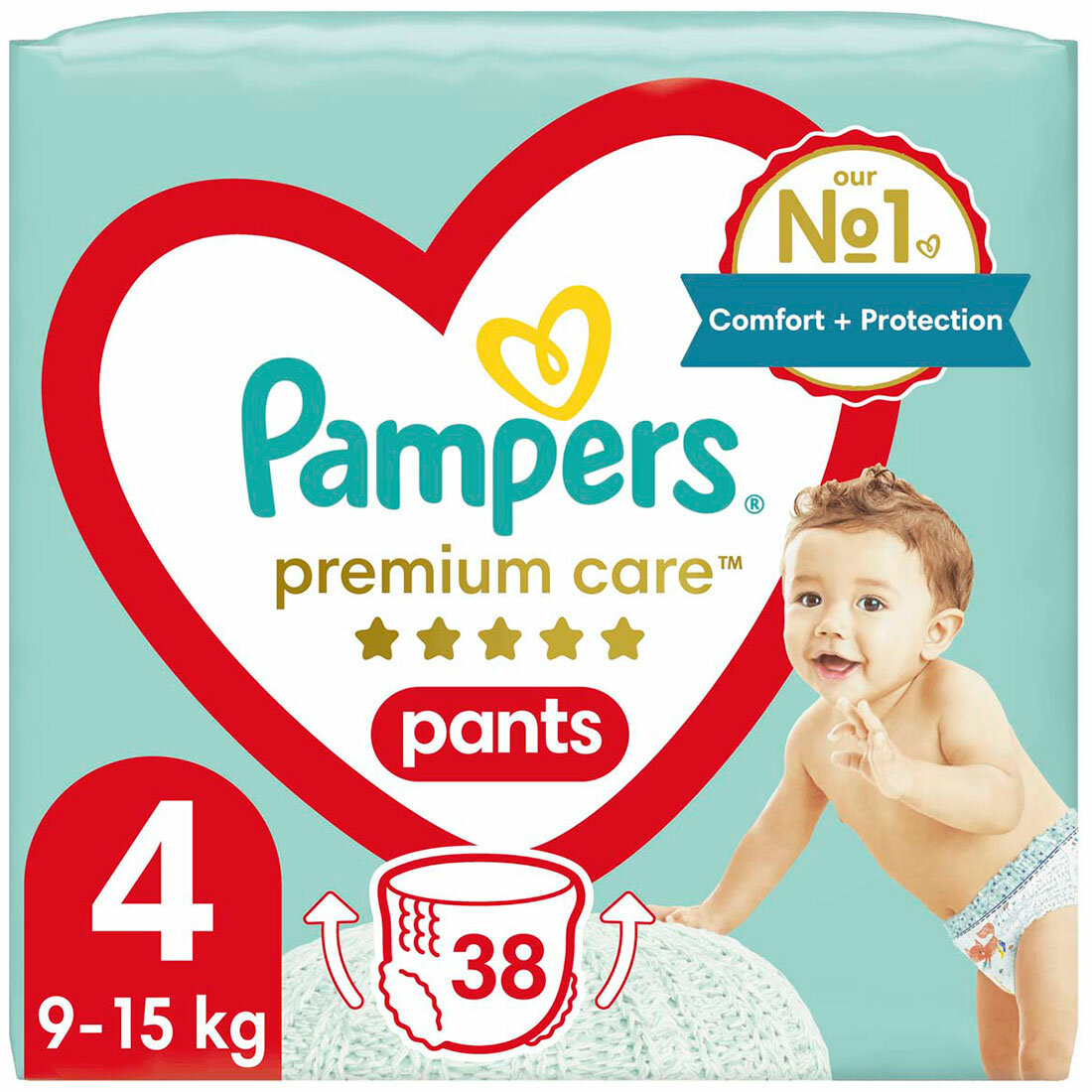 Подгузники-трусики Pampers Макси (9-15 кг) Экономичная Упаковка 38 шт