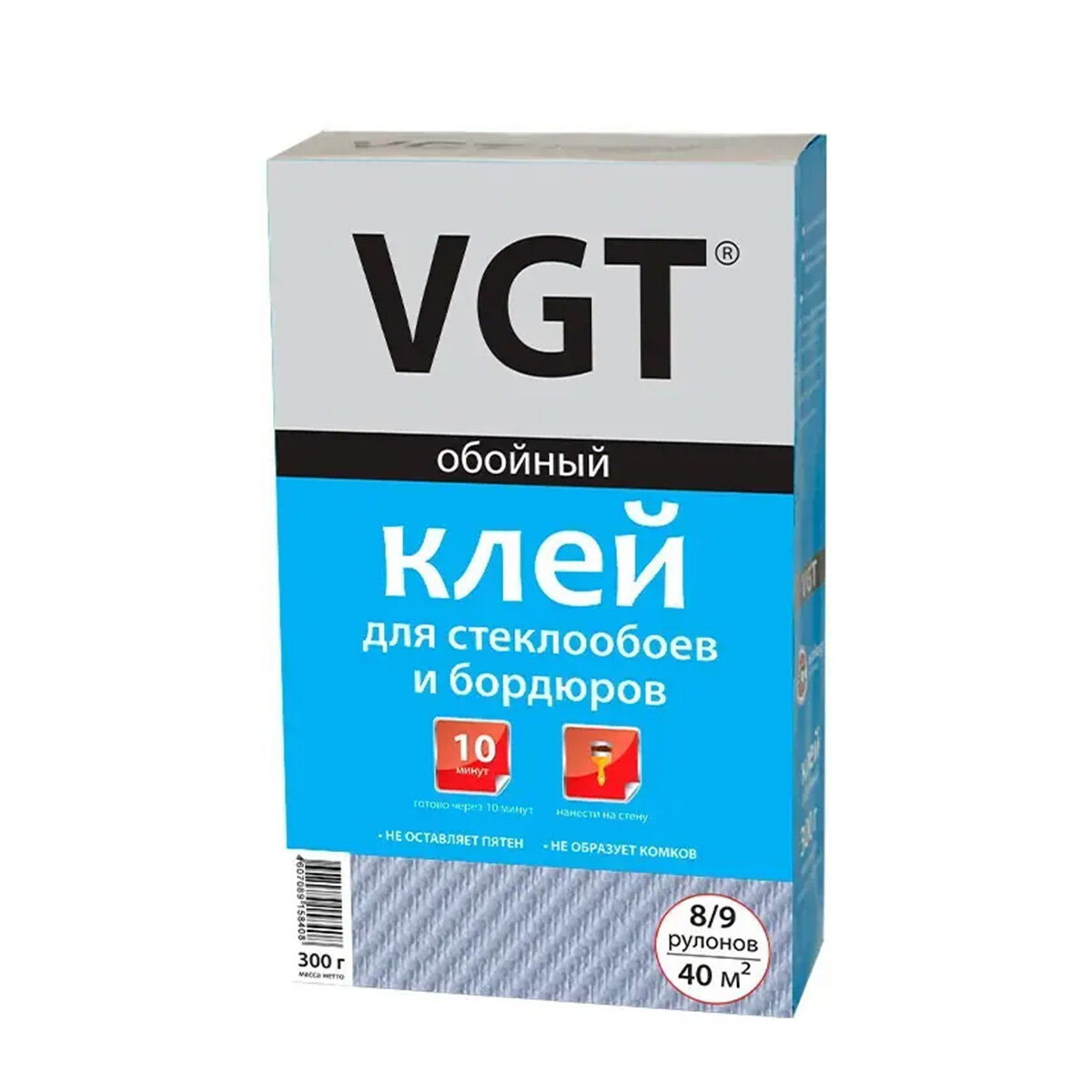 Клей VGT для стеклообоев и бордюров, сухой, для бордюров, 0.3 кг 0741