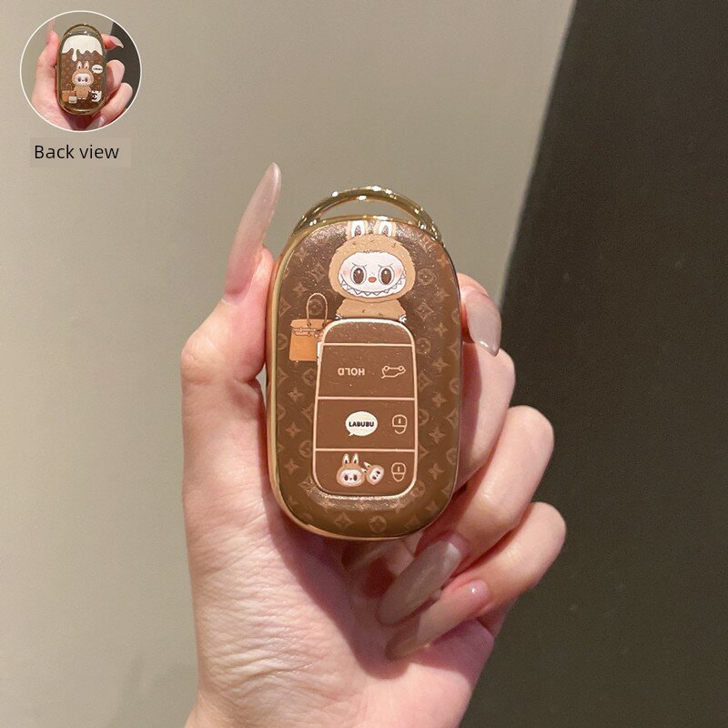 Чехол для ключа-брелока Labubu одинарная оболочка для ключа багажника Honda