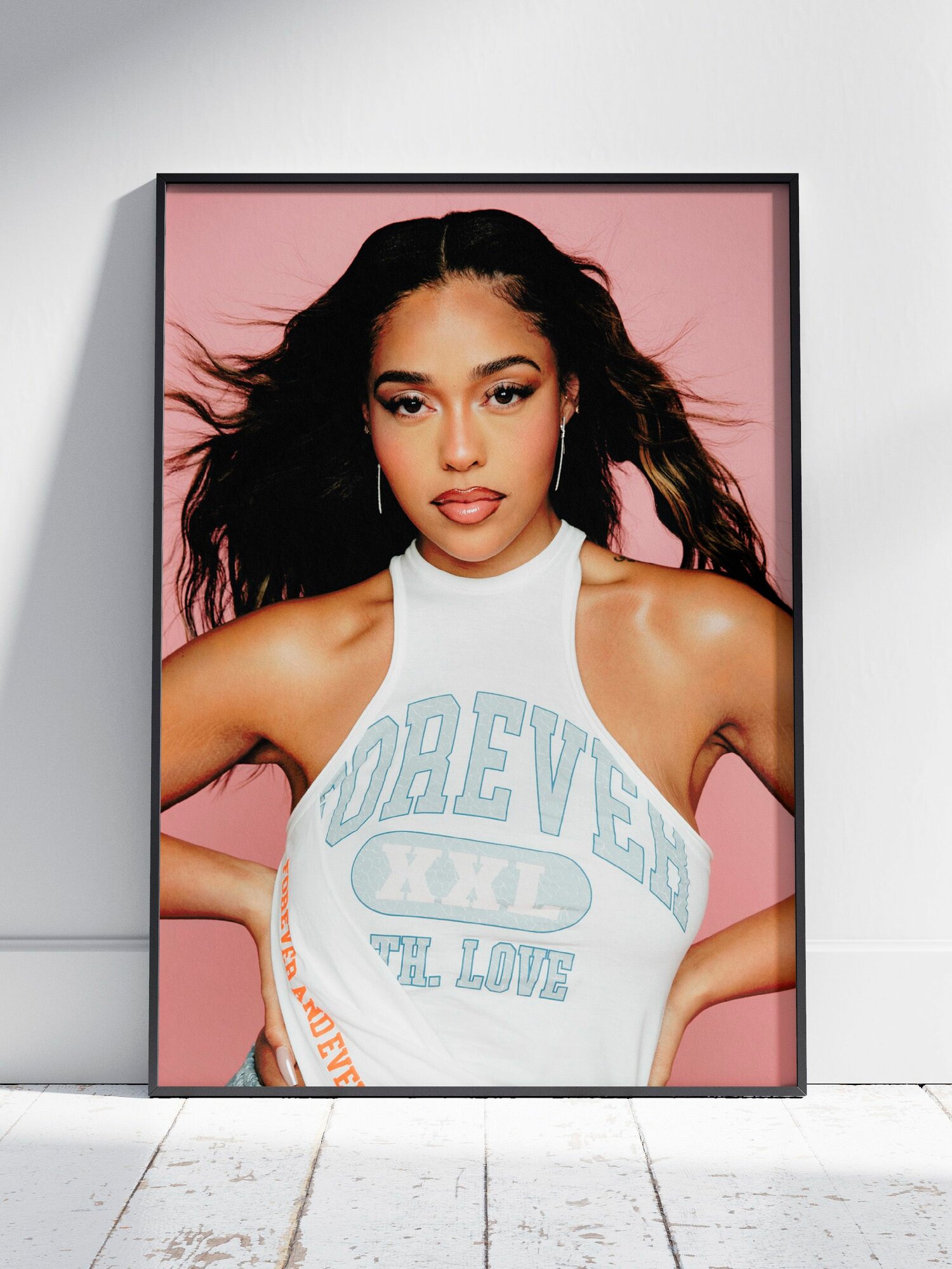 Плакат на стену для интерьера Джордин Вудс (Jordyn Woods 2) - Постер по модели и эстетике формата A4 (21x30 см)