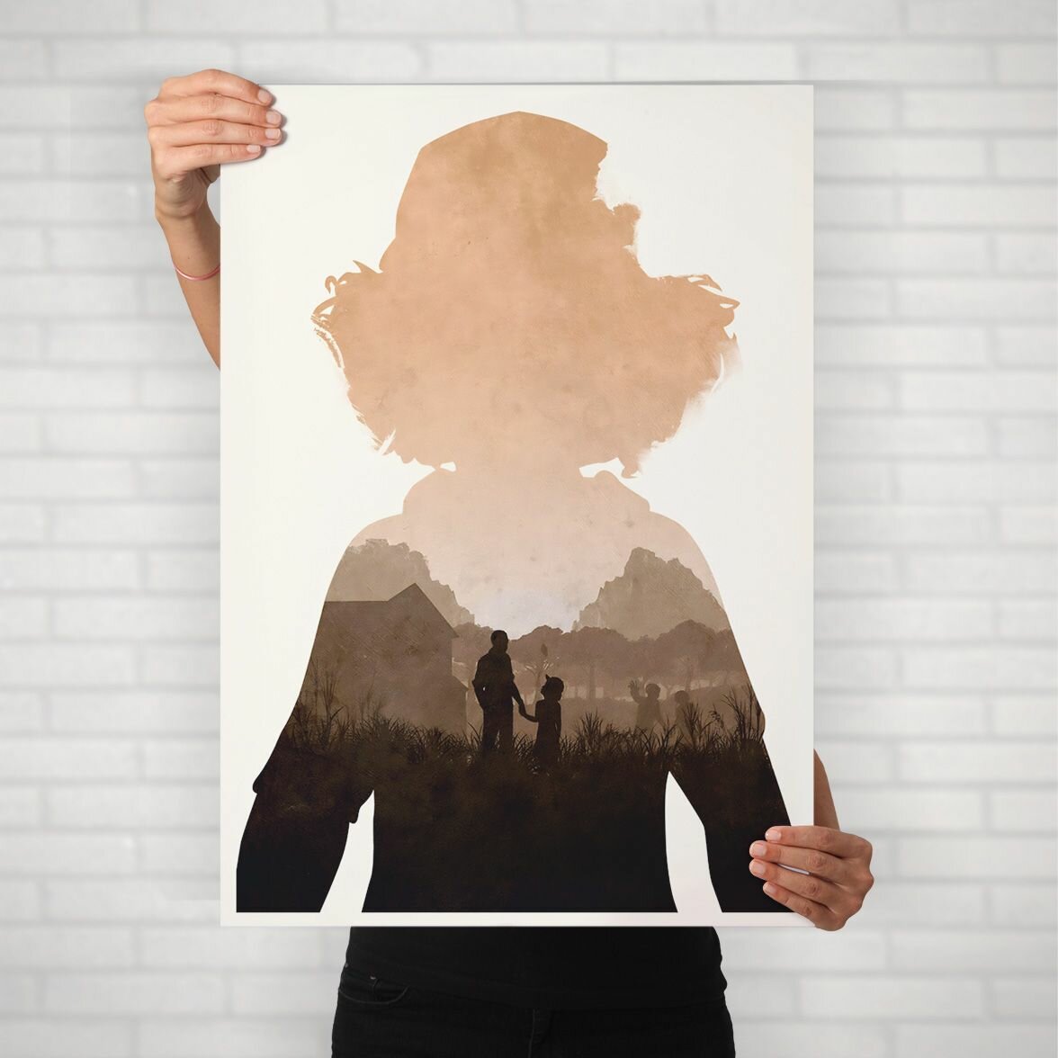 Плакат на стену для интерьера The Walking Dead (Клементина, Ли 5) - Постер по игре формата А1 (60x84 см)