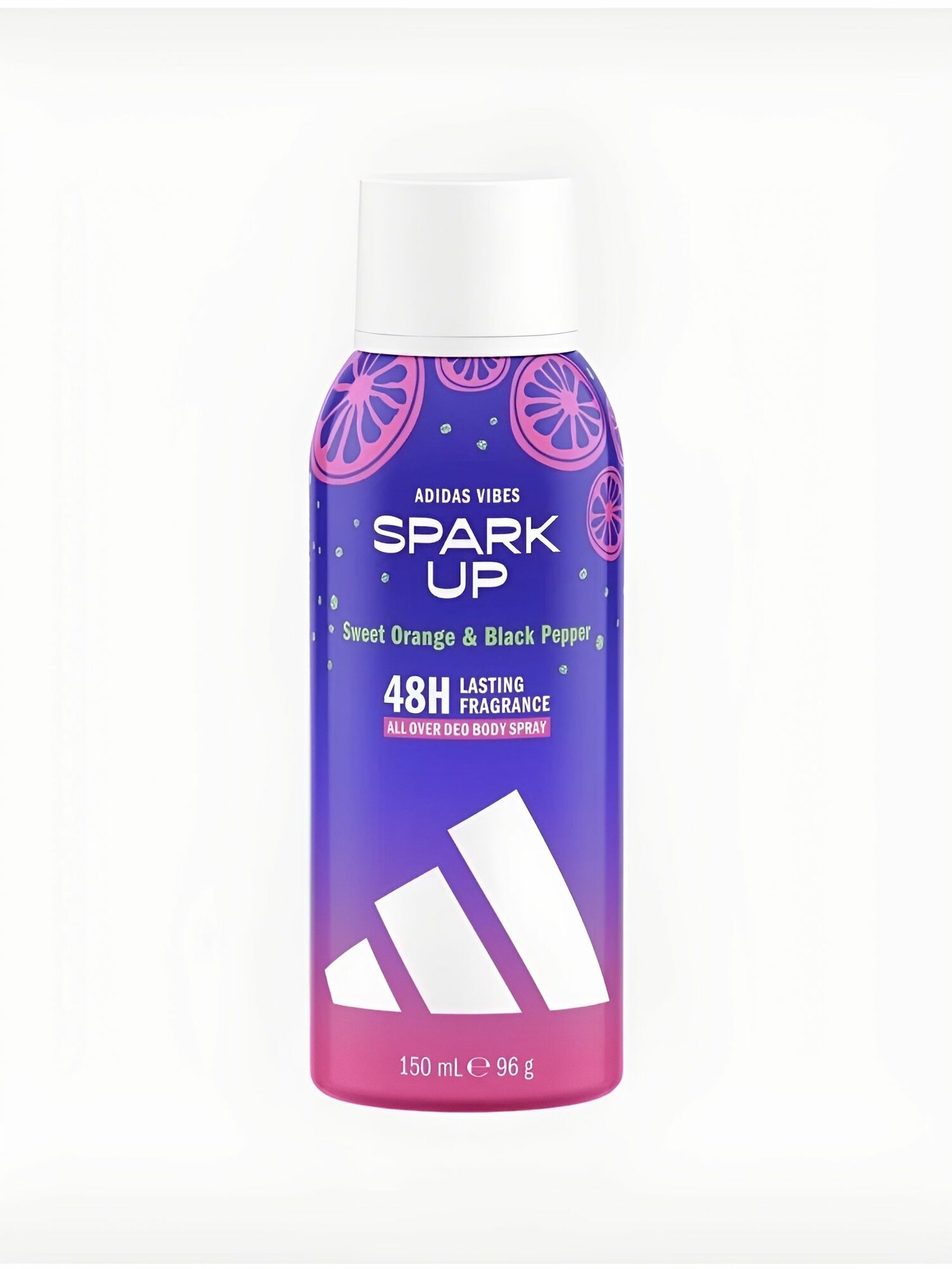 Дезодорант ADIDAS vibes spark up all over deo, 150 мл. Сладкий апельсин&черный перец.