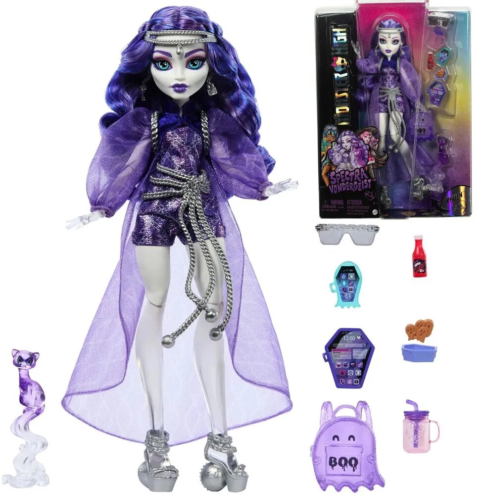 Кукла Монстр Хай Спектра Вондергейст - Monster High Spectra Vondergeist HXH77