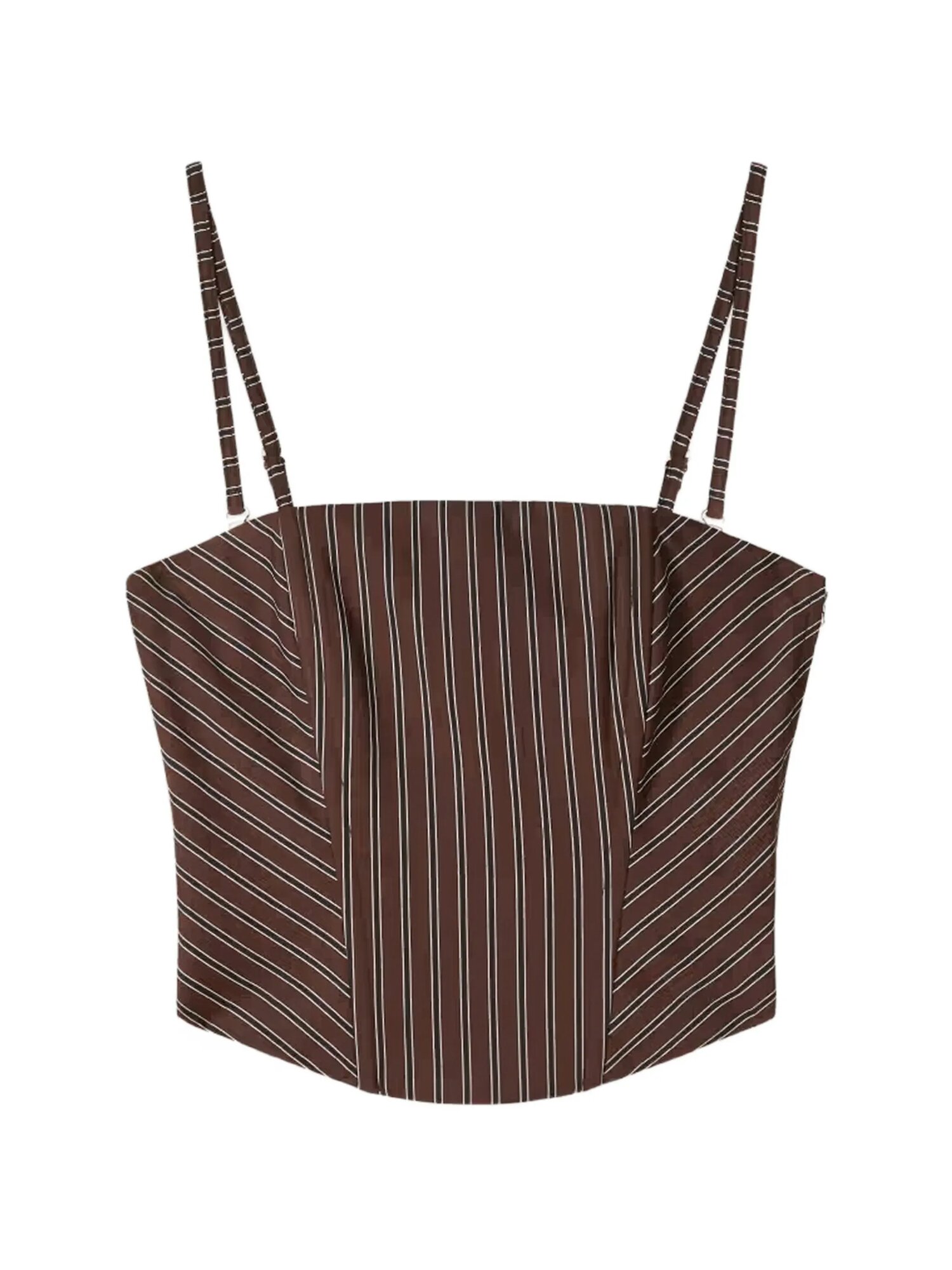 Топ Striped corset-style cotton top