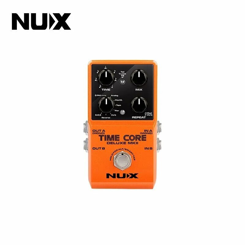 NUX Time Core Deluxe MKII Педаль эффекта задержки, 7 типов задержки, 40-секундный стерео фразовый лупер