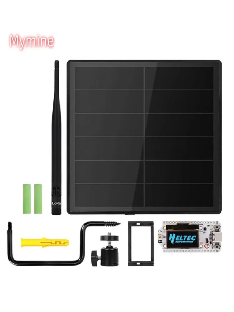 (I P O C) Встроенный Аккумулятор 5200mAh D5 Solar Node С Солнечной Панелью 5V Heltec ESP32 LoRa 32 V3 Для WiFi Meshtastic LoRaWAN