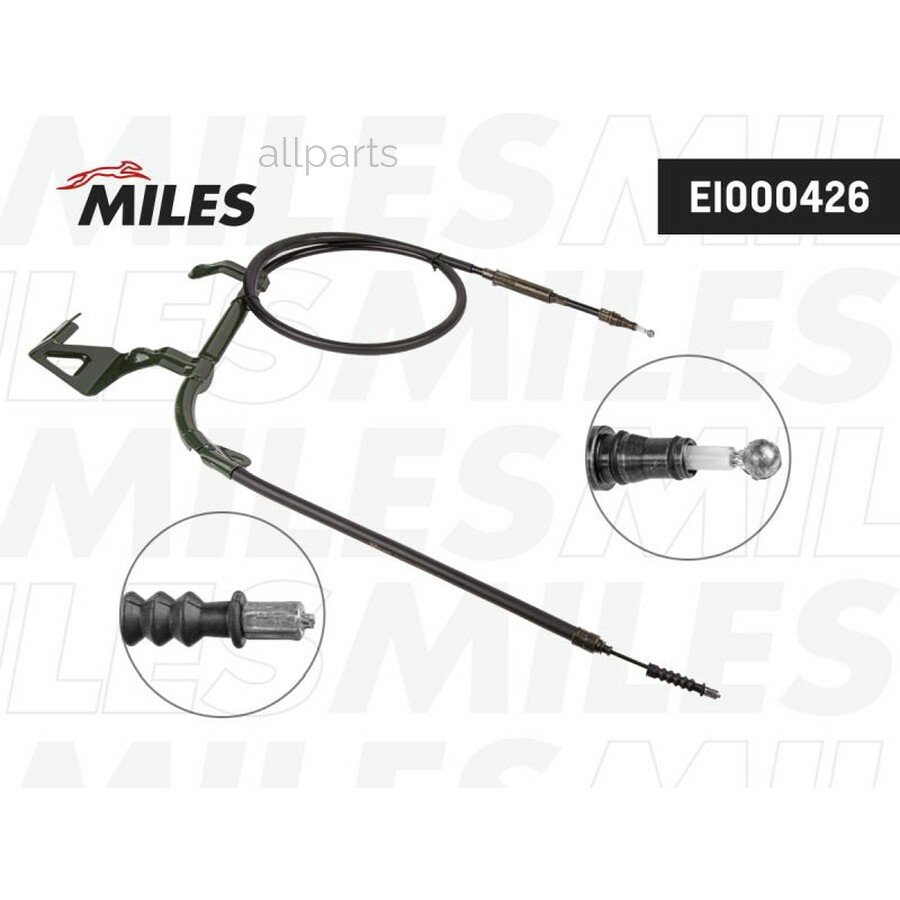 MILES EI000426 Трос стояночного тормоза VW PASSAT 97-05 левый