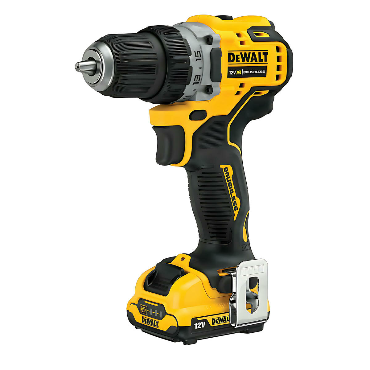 Аккумуляторная дрель-шуруповерт DEWALT DCD701D2-QW, 12 В, 57 Нм, 2 АКБ