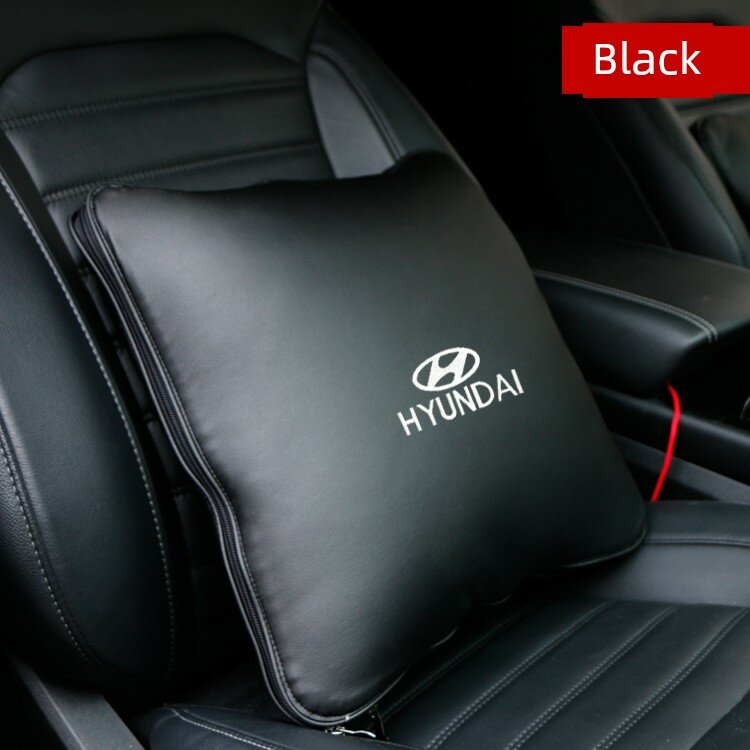 Полностью кожаная подушка для сиденья, 1 шт, темно-черный, для моделей Hyundai, подушка для спинки