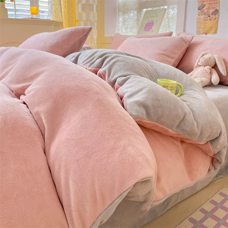 Пододеяльник Cat People Milk Velvet для осени и зимы, односторонний двусторонний плюшевый, из фланелевого кораллового