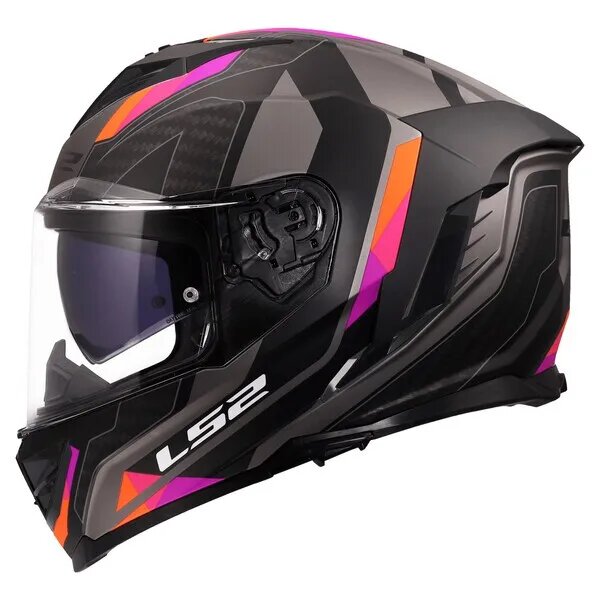 Мотошлем LS2 FF818 Pink purple с двойным визором